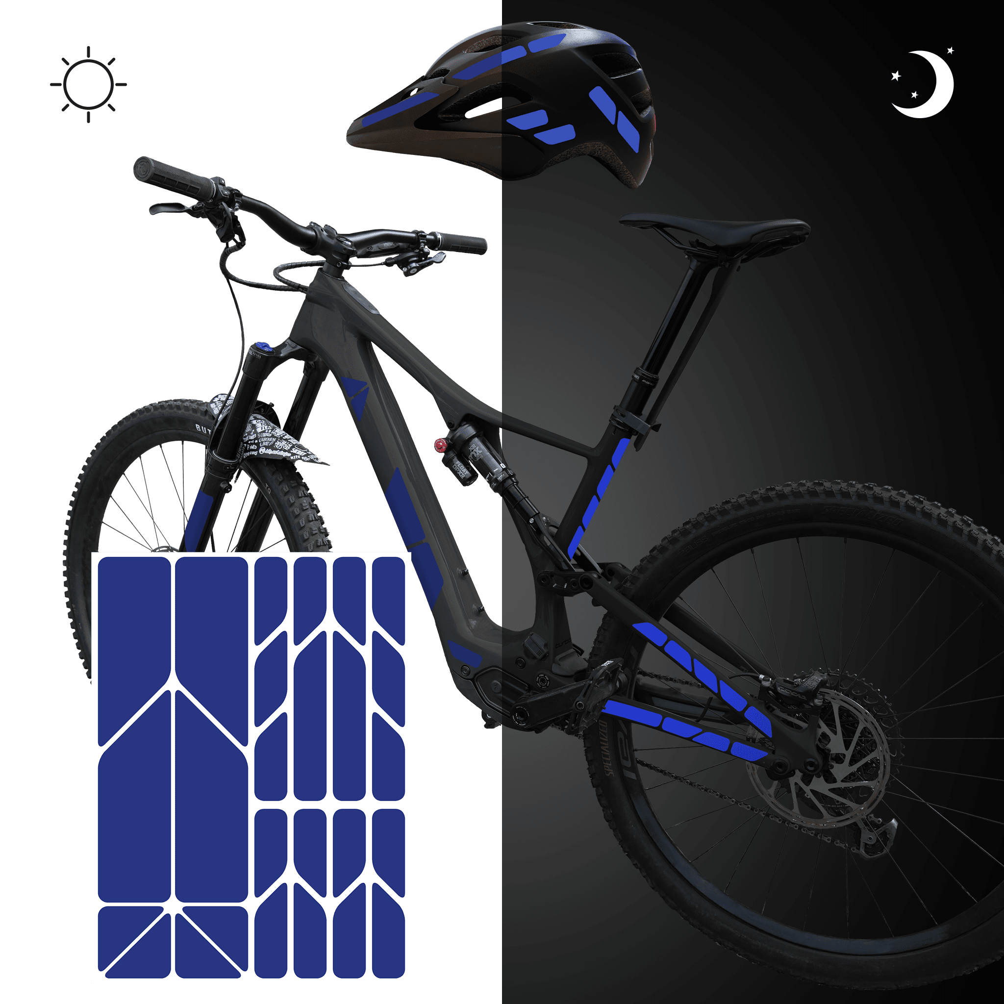 reflektierende Sticker re:flex plus blue | rie:sel design