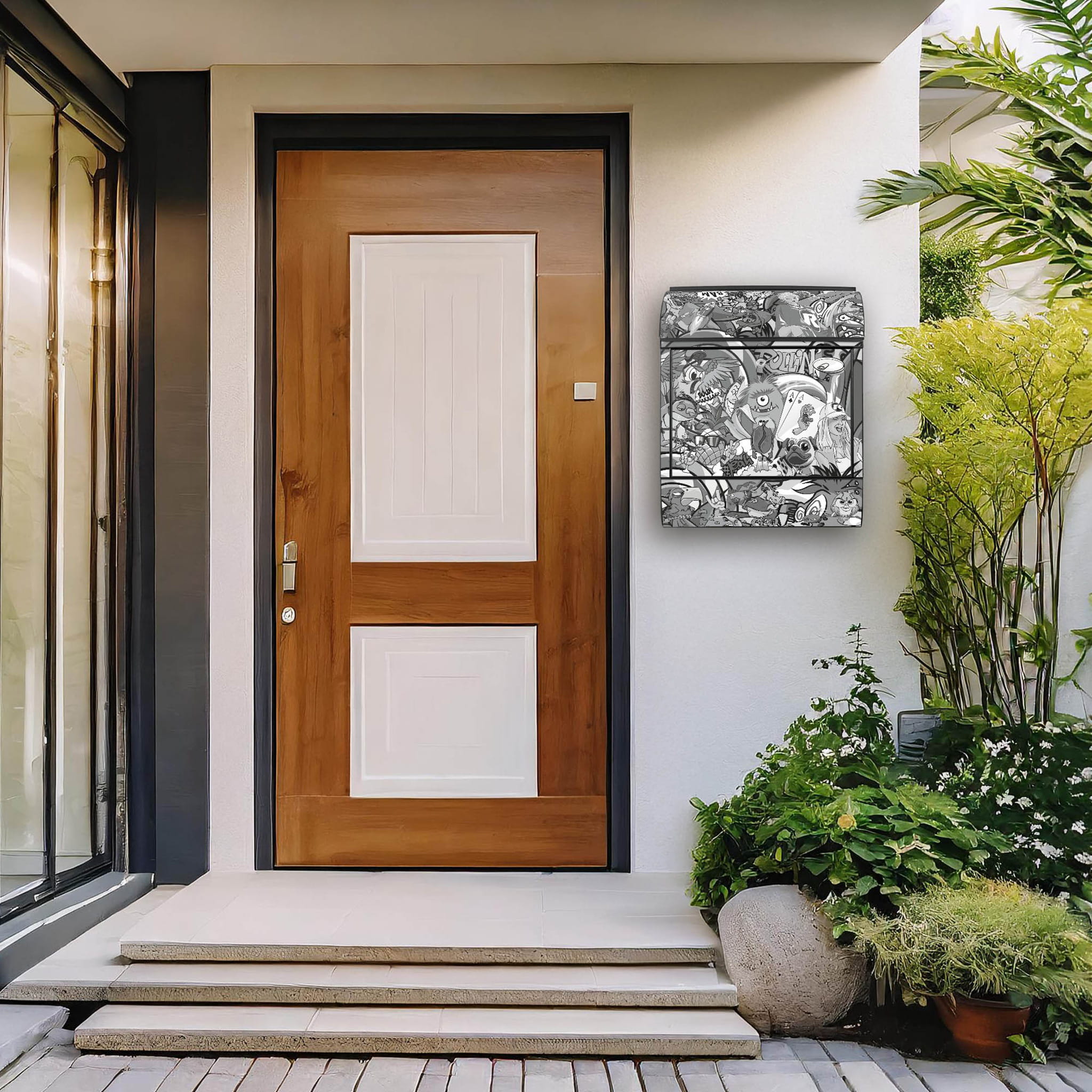 riesel design Mailbox stickerbomb ultra black | rie:sel design